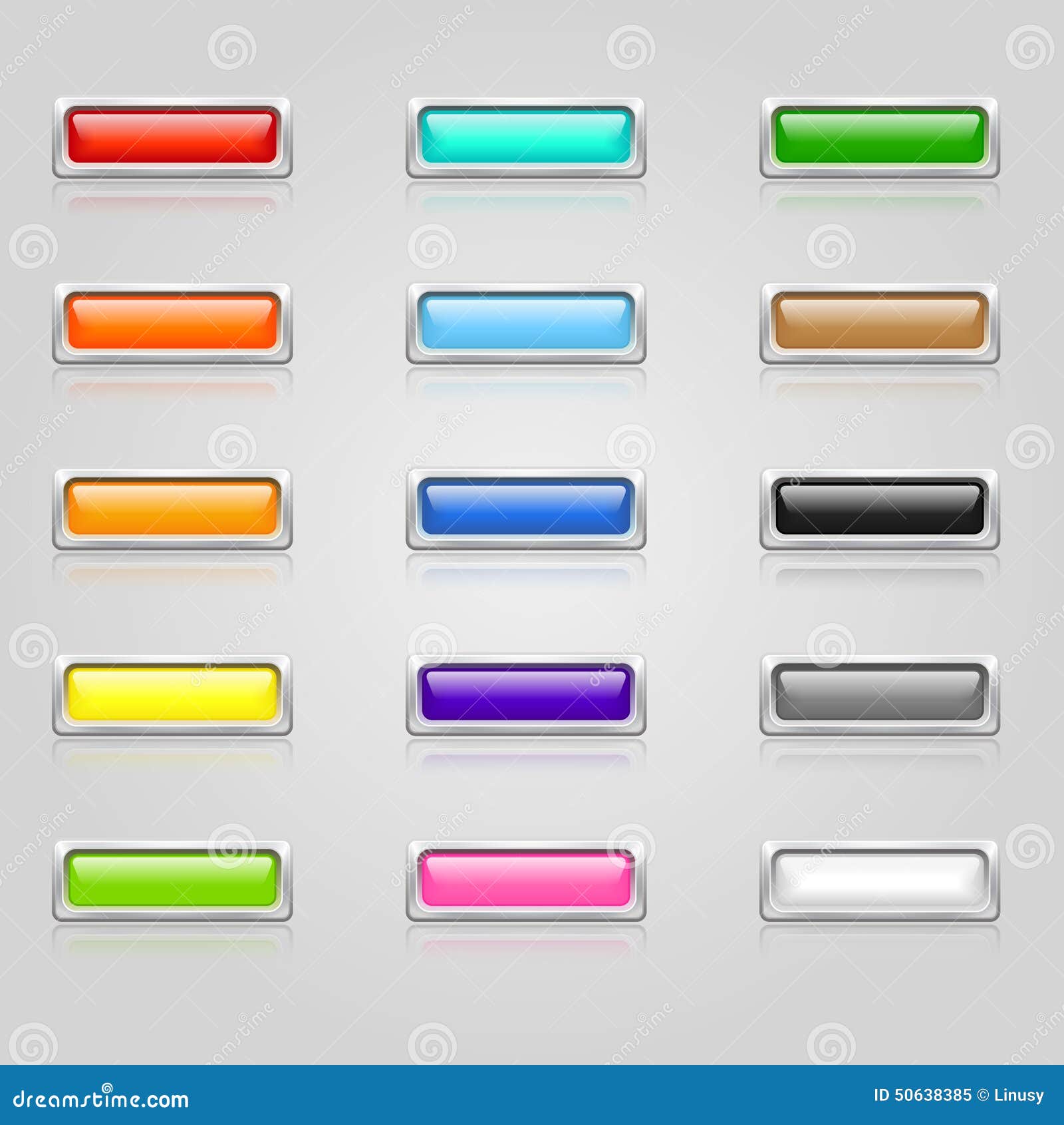 Colored web buttons stock vector. Illustration of empty - 50638385