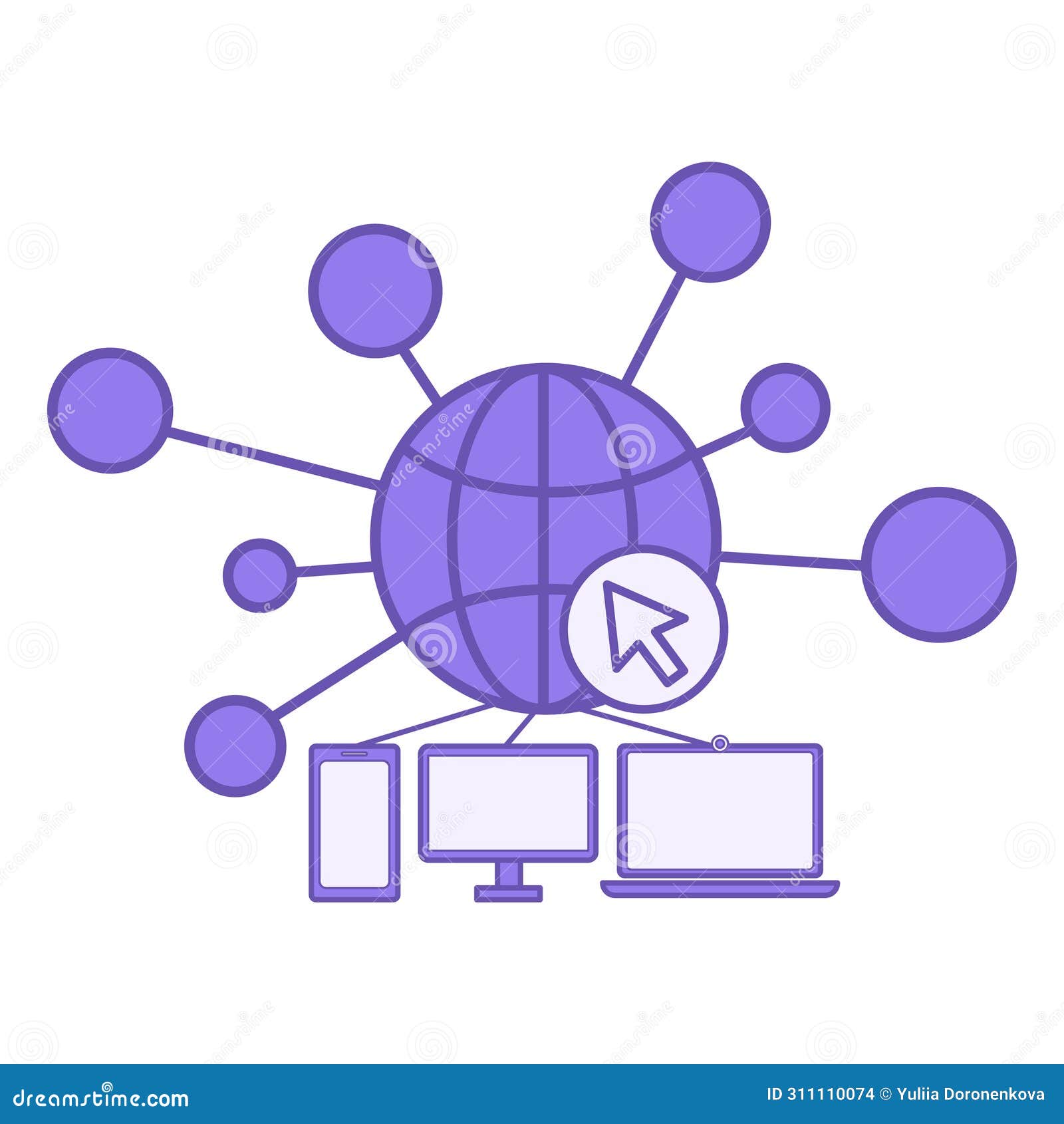 Colored Web Icon. stock vector. Illustration of gadget - 311110074