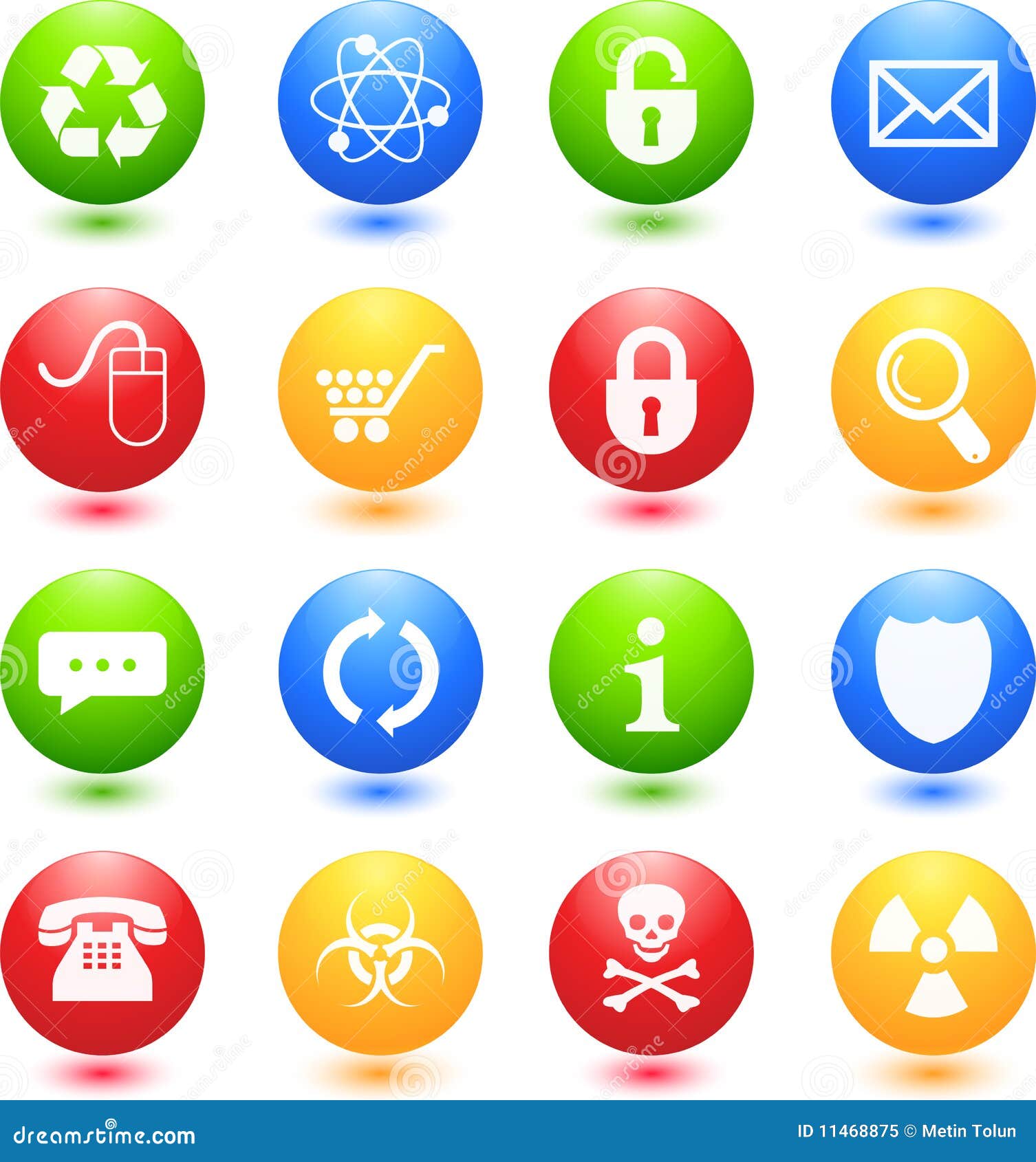 Colored Web Icons stock vector. Illustration of contact - 11468875