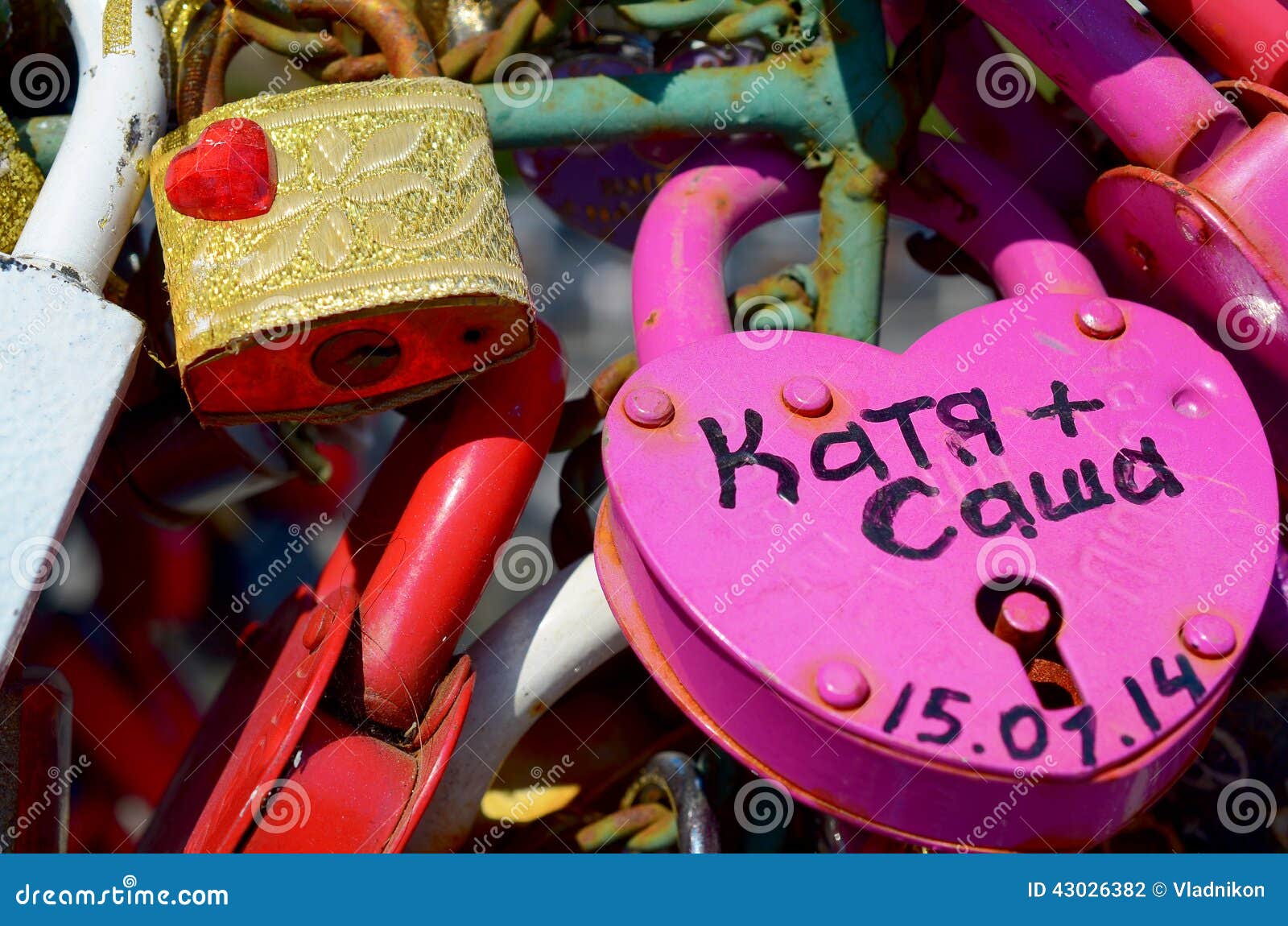 Colored wedding locks stock photo. Image of background - 43026382