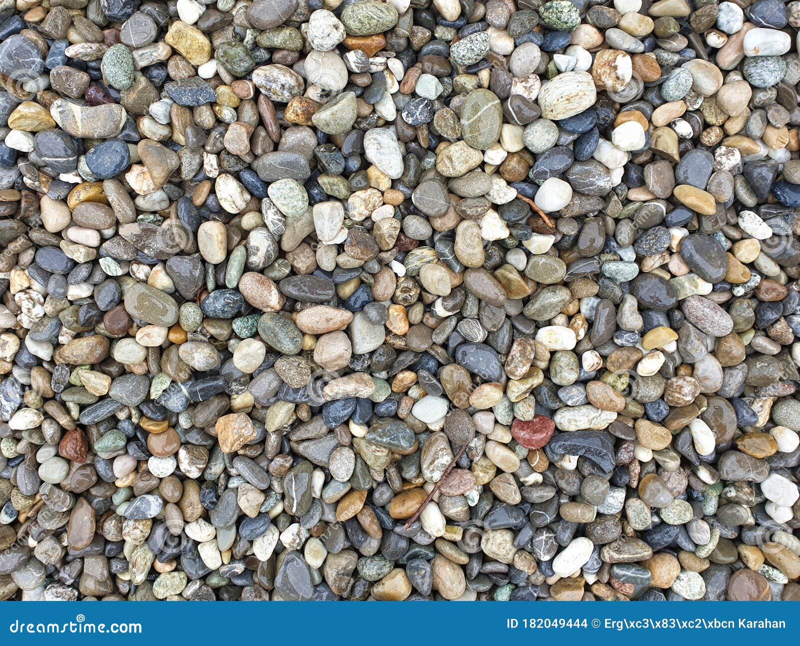 Colored, Wet and Rounded Pebbles As a Background. Stock Photo - Image ...