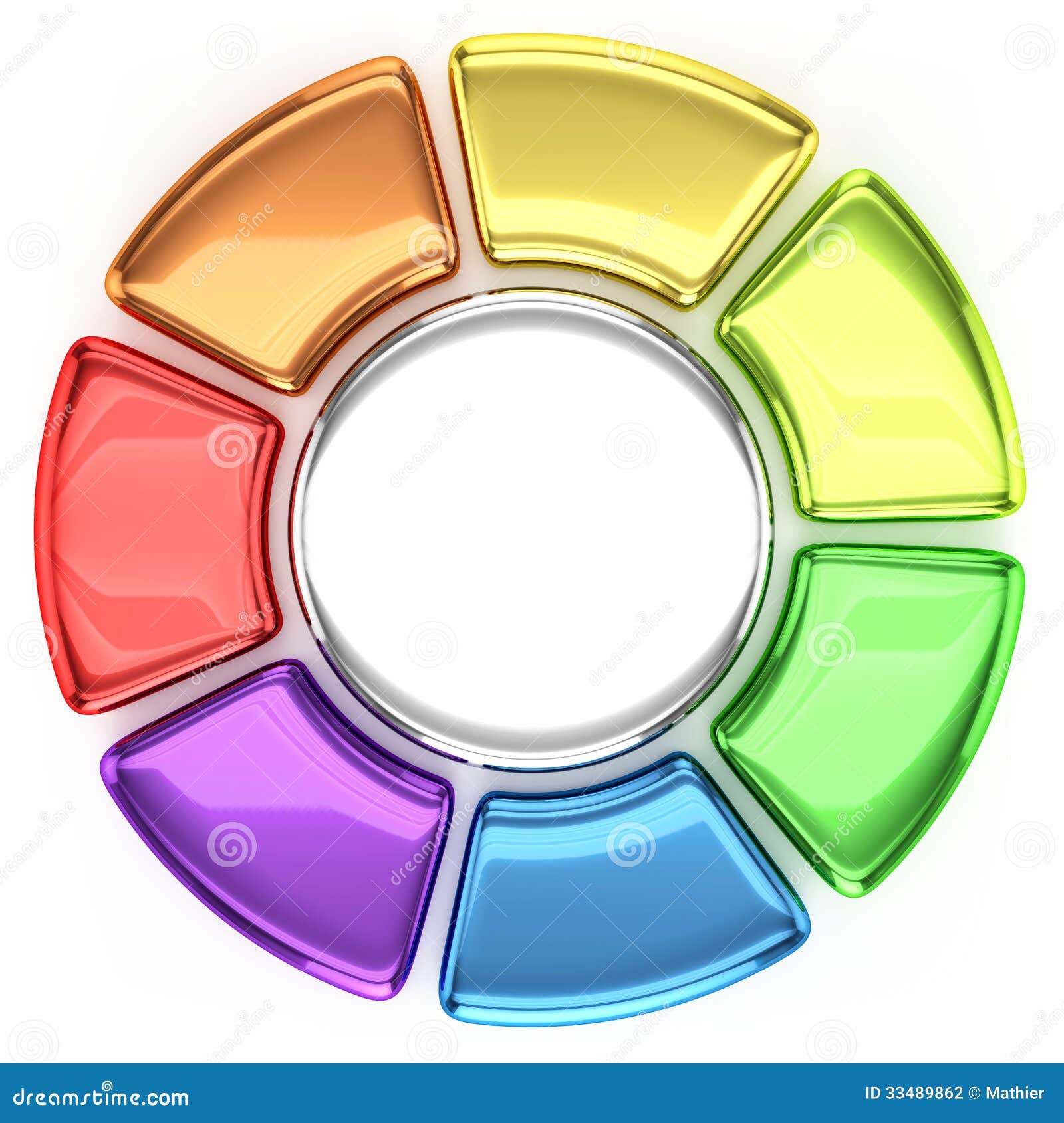 Colored Wheel Cartoon Vector | CartoonDealer.com #7408827
