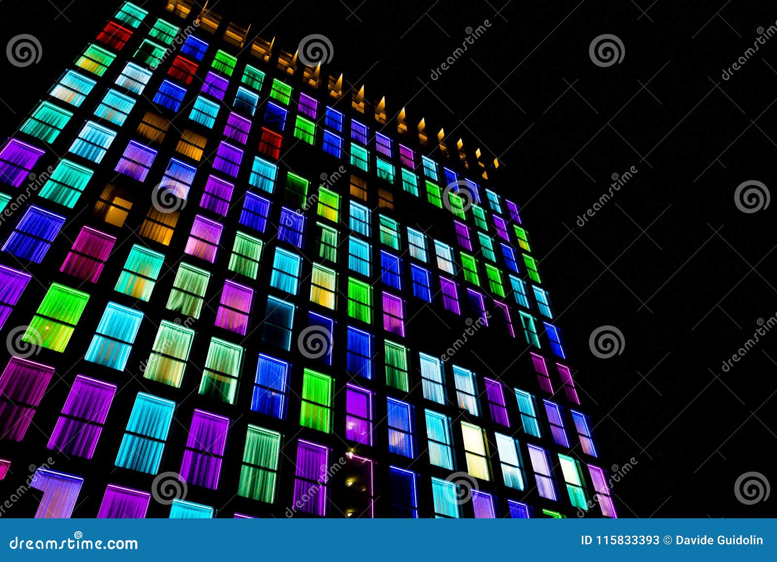 Colored Windows Texture. Neon Light Background Stock Image - Image of ...
