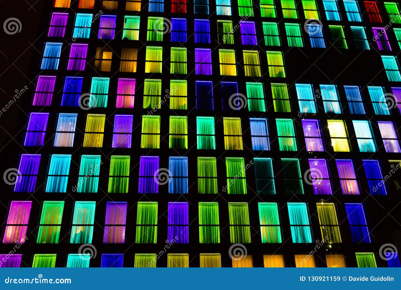 Colored Windows Texture. Neon Light Background Stock Image - Image of ...