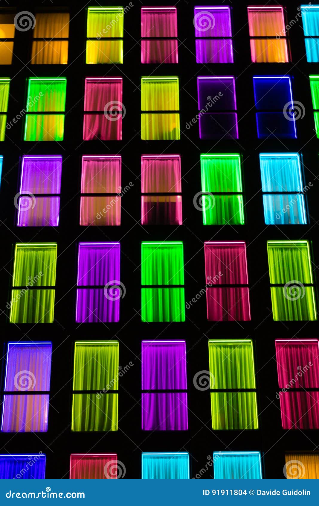 Colored Windows Texture. Neon Light Background Stock Photo - Image of ...