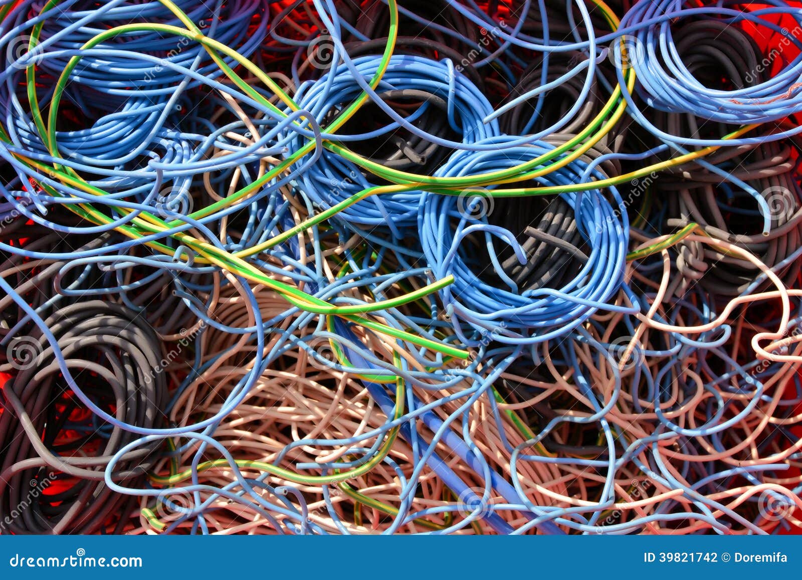 Colored wire stock photo. Image of element, manufacturing - 39821742