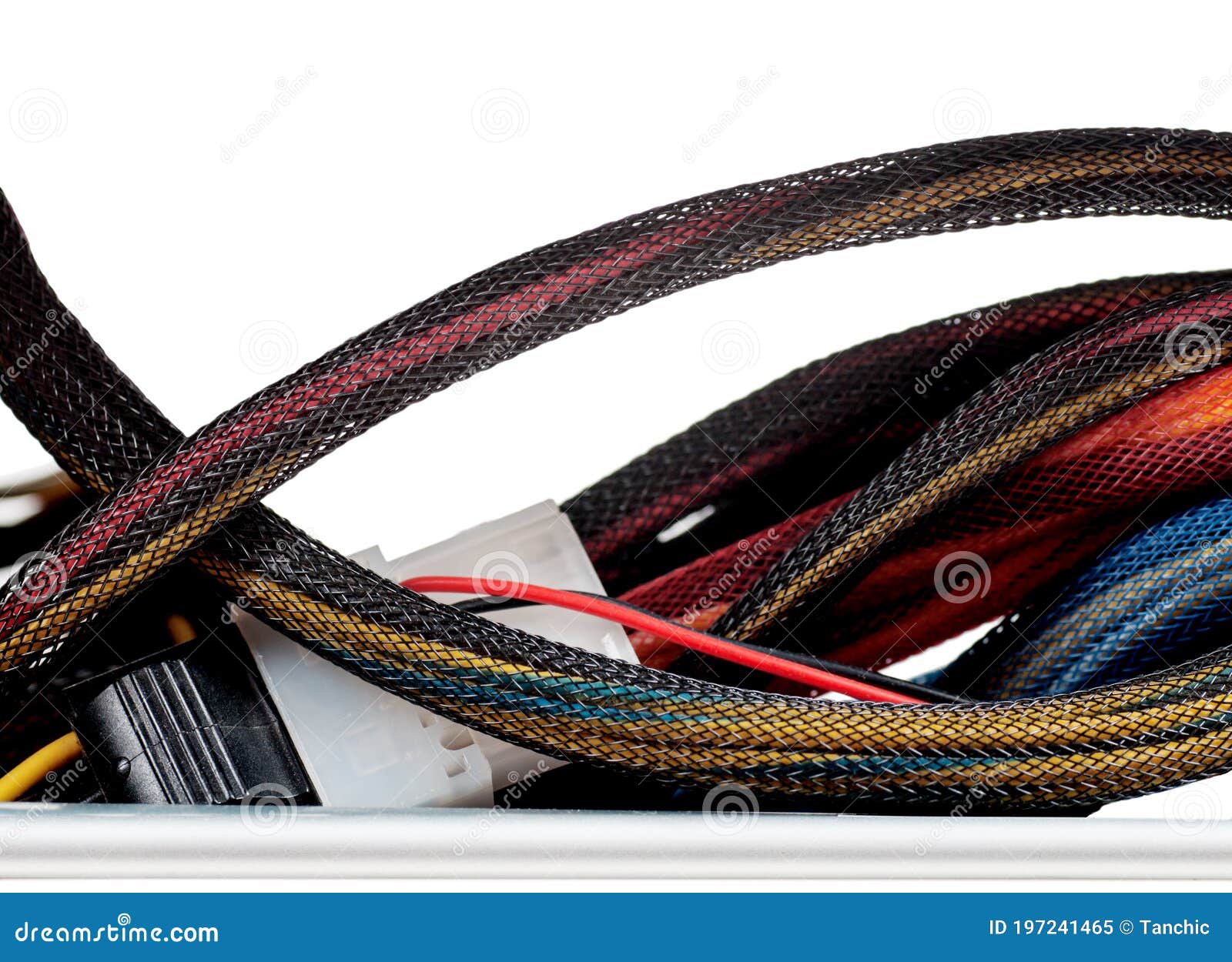 Colored Wire Connections, Computer Hardware Element Stock Image - Image ...