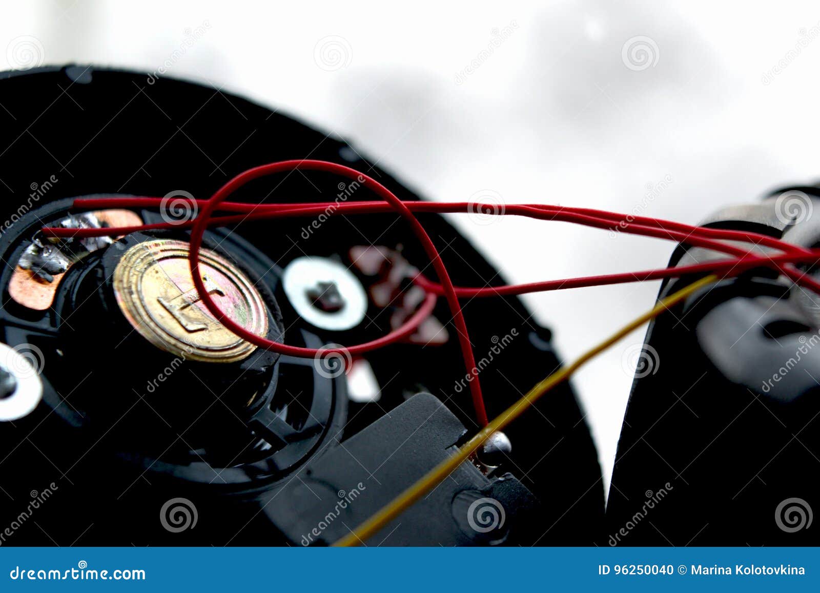 Colored wires. stock photo. Image of clutter, electric - 96250040