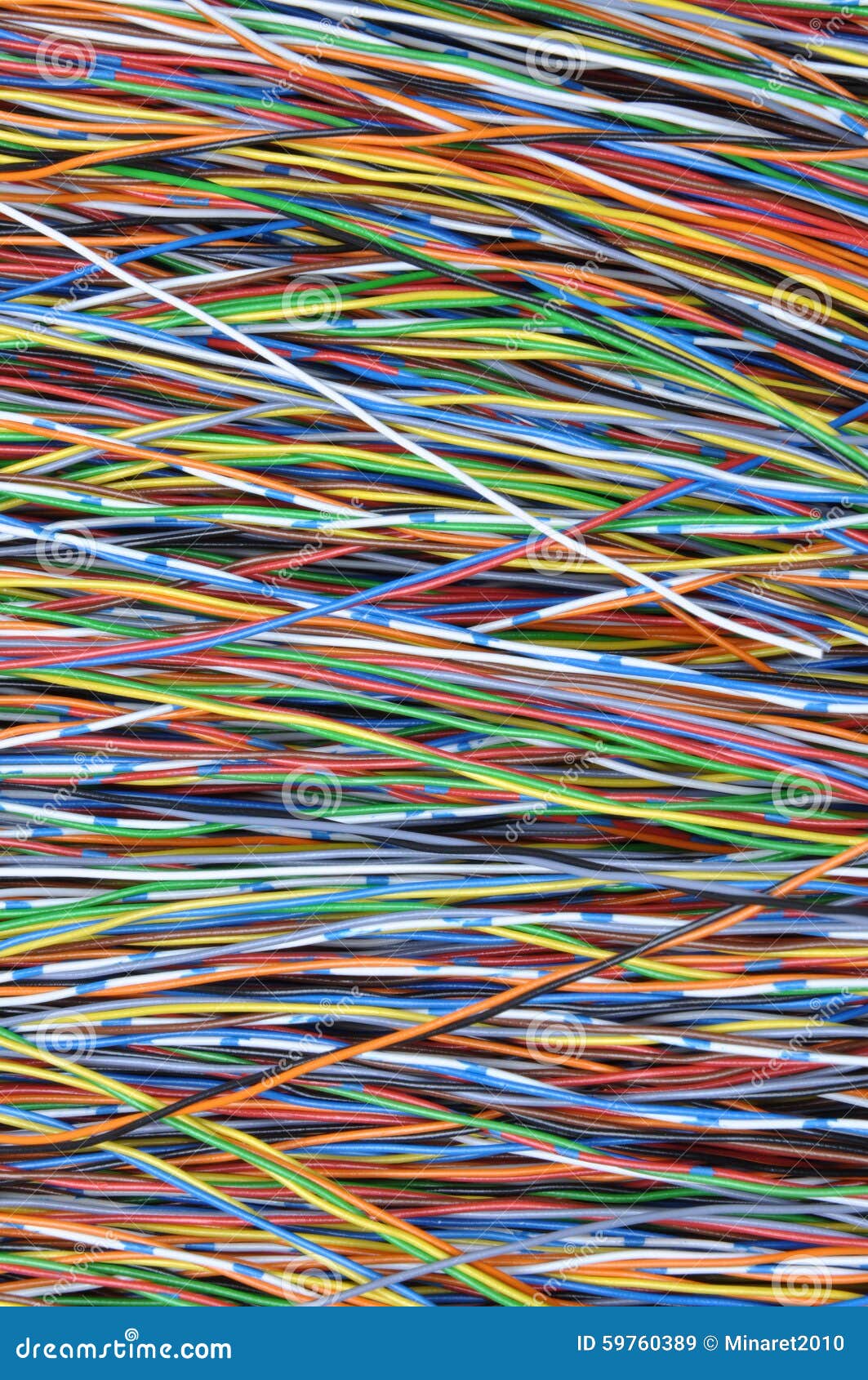 Colored Wires in Global Telecommunications Networks Stock Image - Image ...