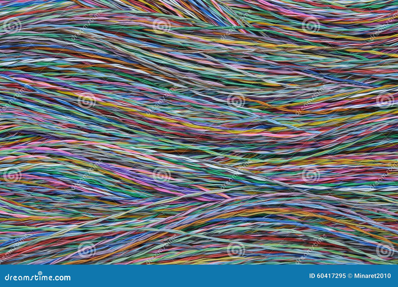 Colored Wires in Global Telecommunications Networks Stock Image - Image ...