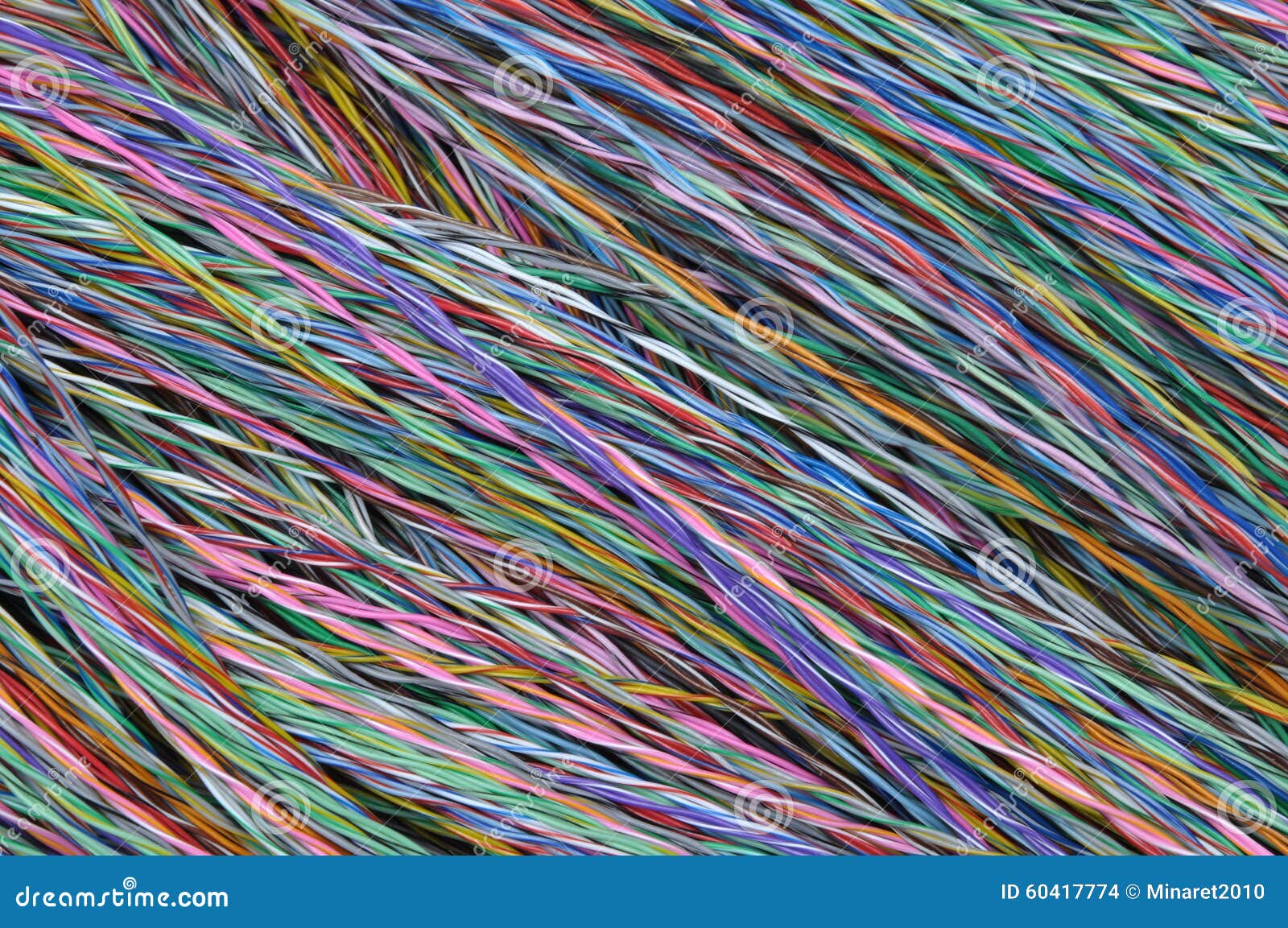 Colored Wires in Global Telecommunications Networks Stock Photo - Image ...