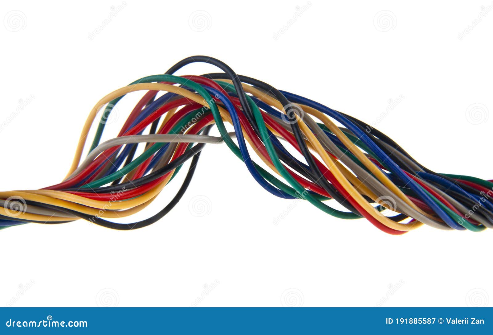 Colored Wires Isolated on White Background Stock Image - Image of white ...