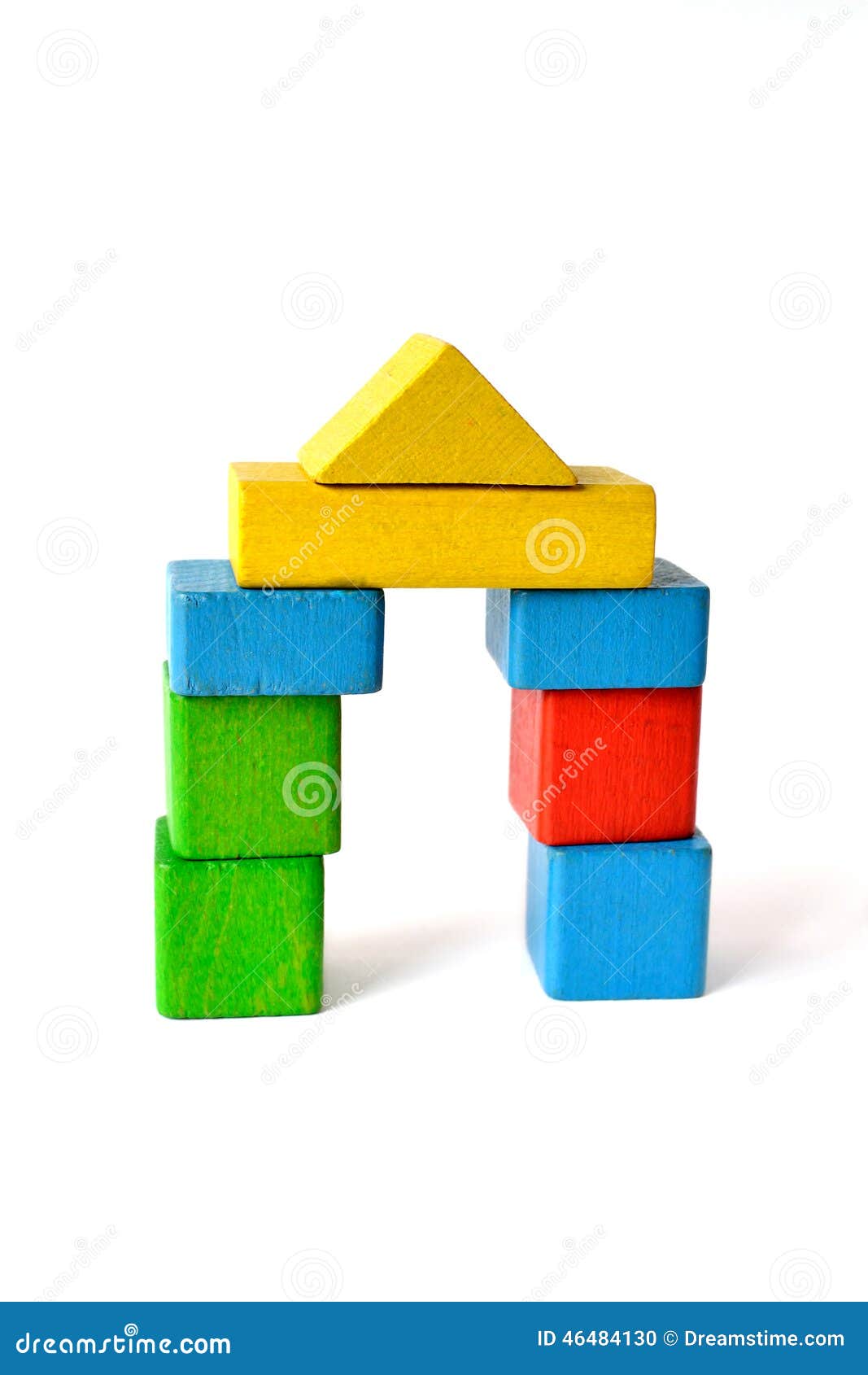 Colored wood blocks stock photo. Image of blocks, education - 46484130
