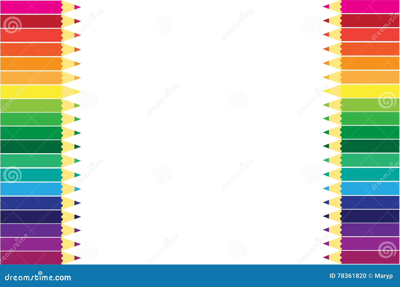 Colored wooden crayons stock vector. Illustration of equipment - 78361820