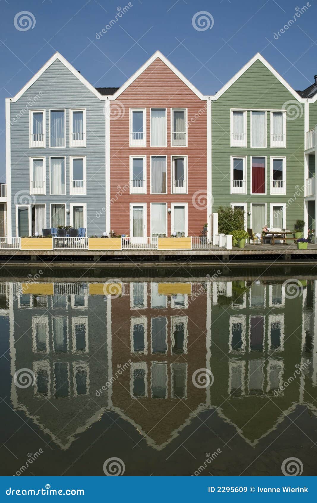 Colored wooden houses stock image. Image of green, stairs - 2295609