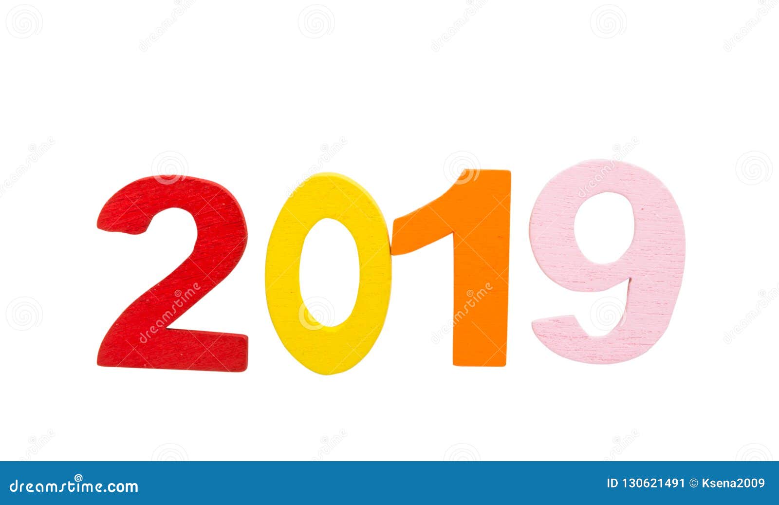 Colored Wooden Numbers 2019 Stock Image - Image of symbol, design ...