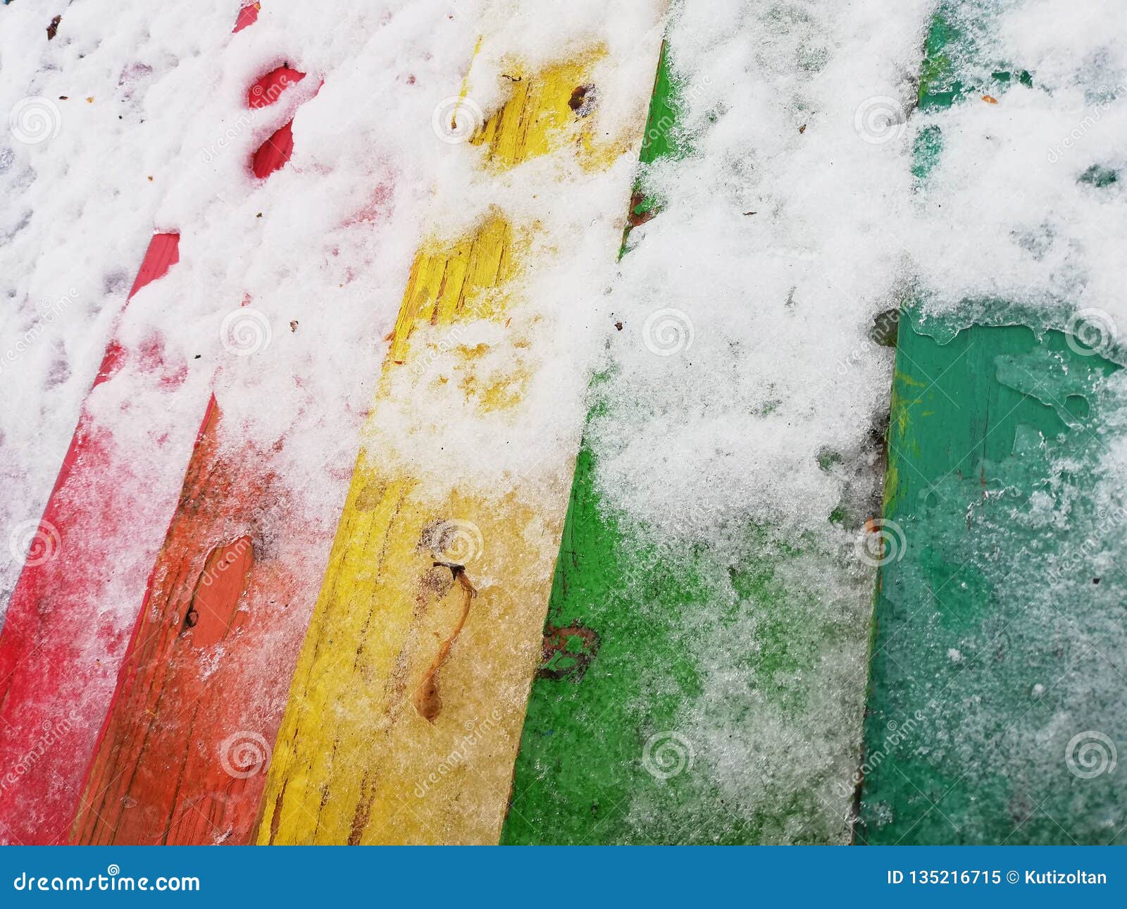 Colored wooden strips stock image. Image of green, yellow - 135216715