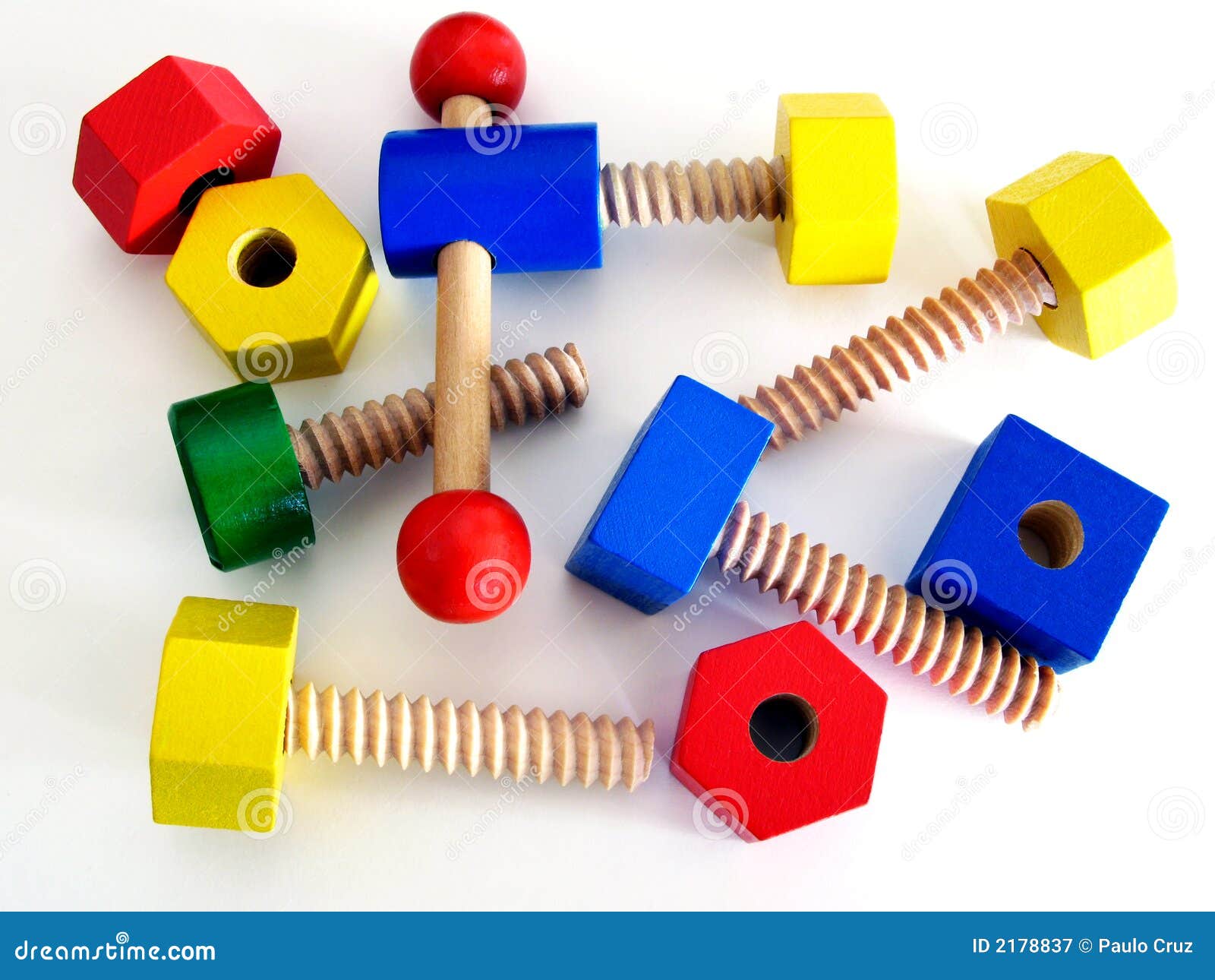 Colored Wooden Toy stock image. Image of flat, isolated - 2178837