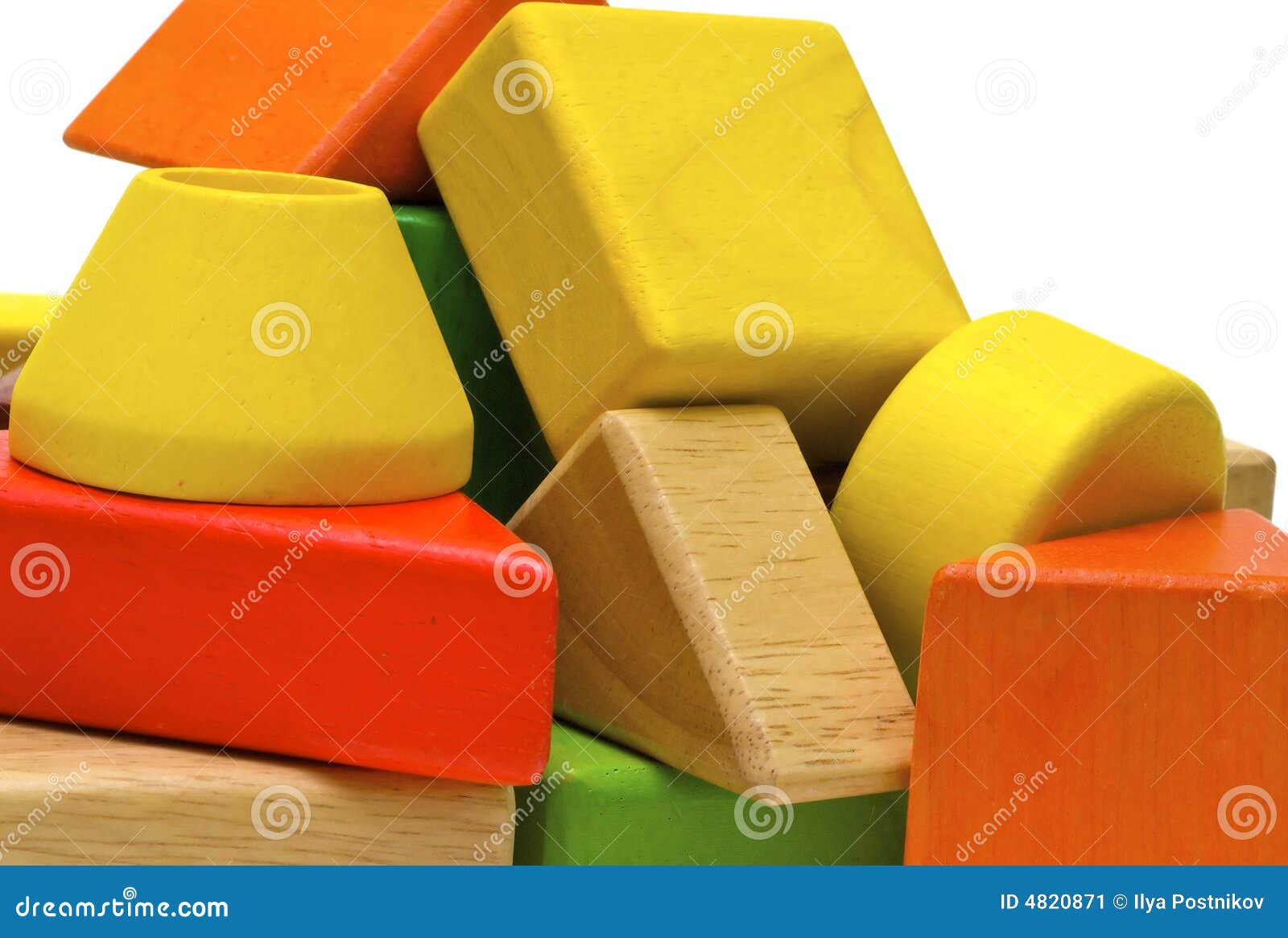 Colored wooden toys stock image. Image of fall, buildings - 4820871