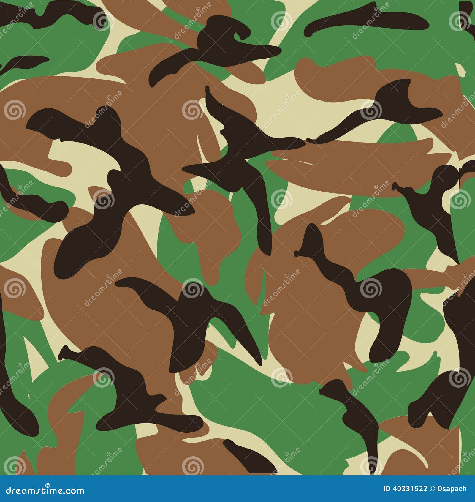 4 colored woodland pattern stock vector. Illustration of military ...