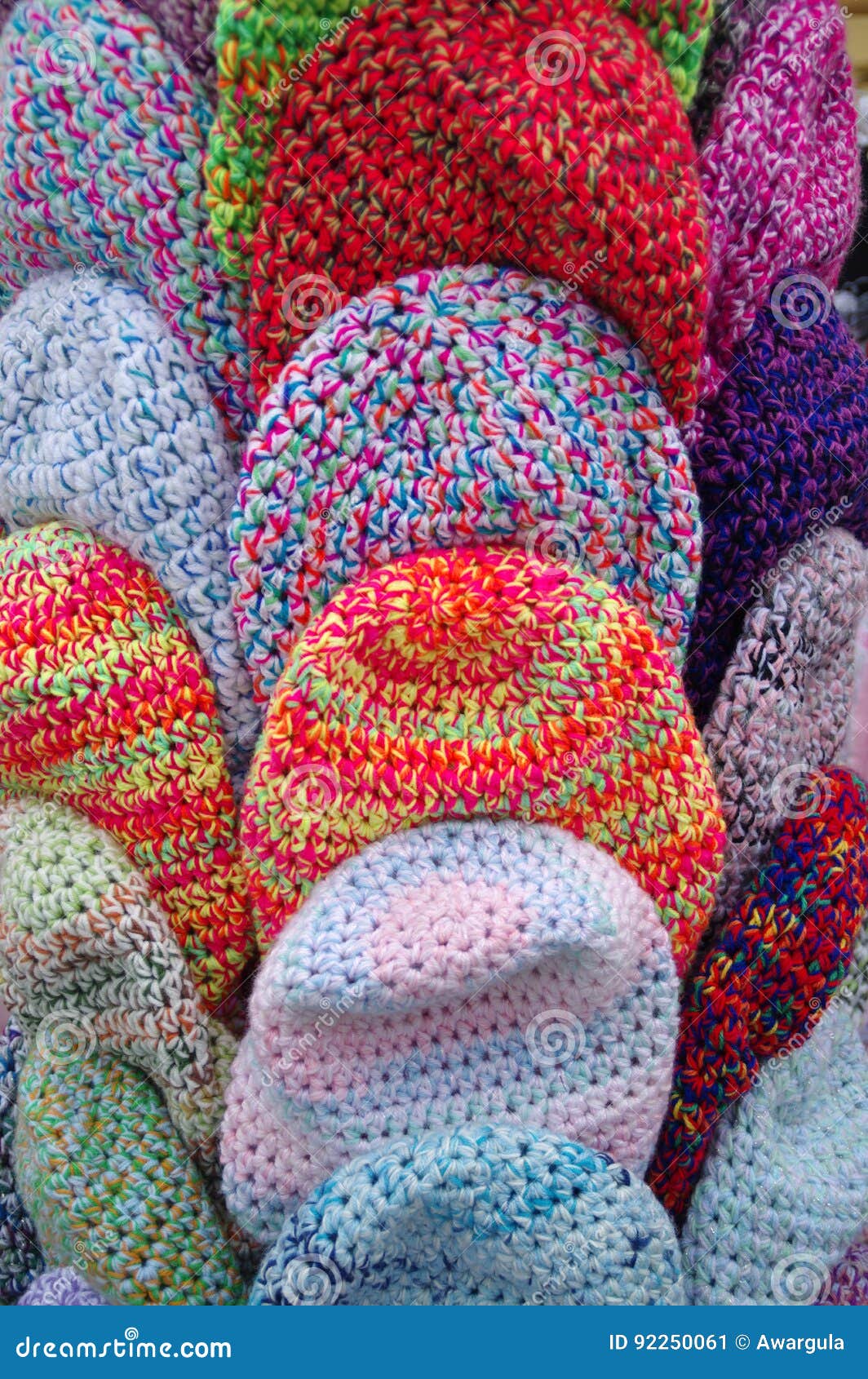 The colored wool caps stock image. Image of clothing - 92250061