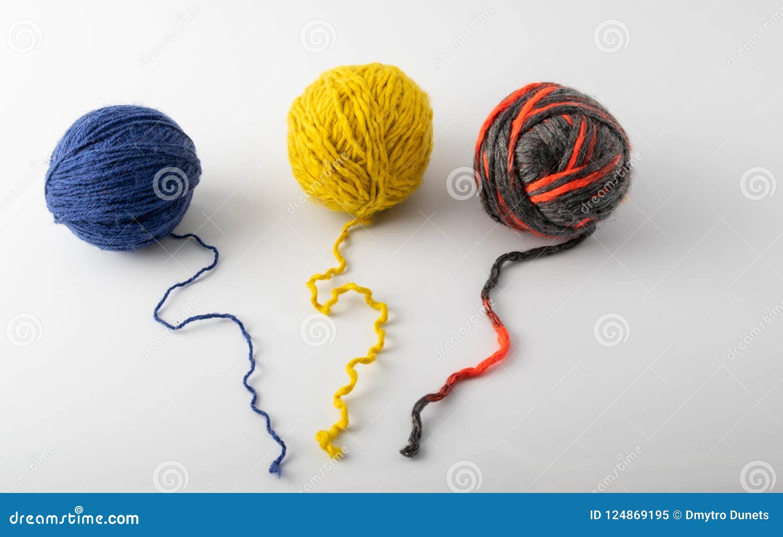 Colored Wool Knit Balls Placed on a Stock Image - Image of pattern ...