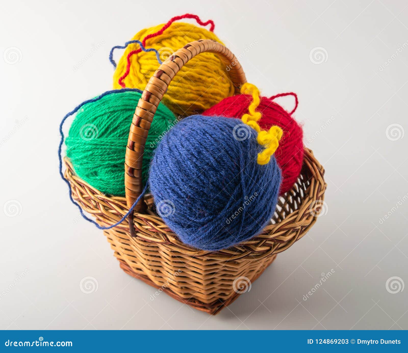 Colored Wool Knit Balls Placed on a Stock Image - Image of fashion ...