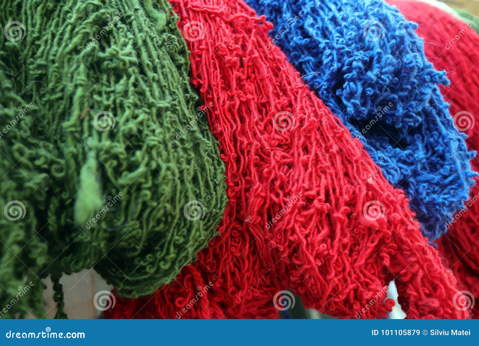 Colored Wool Ready for Weaving Stock Image - Image of textile, ancient ...