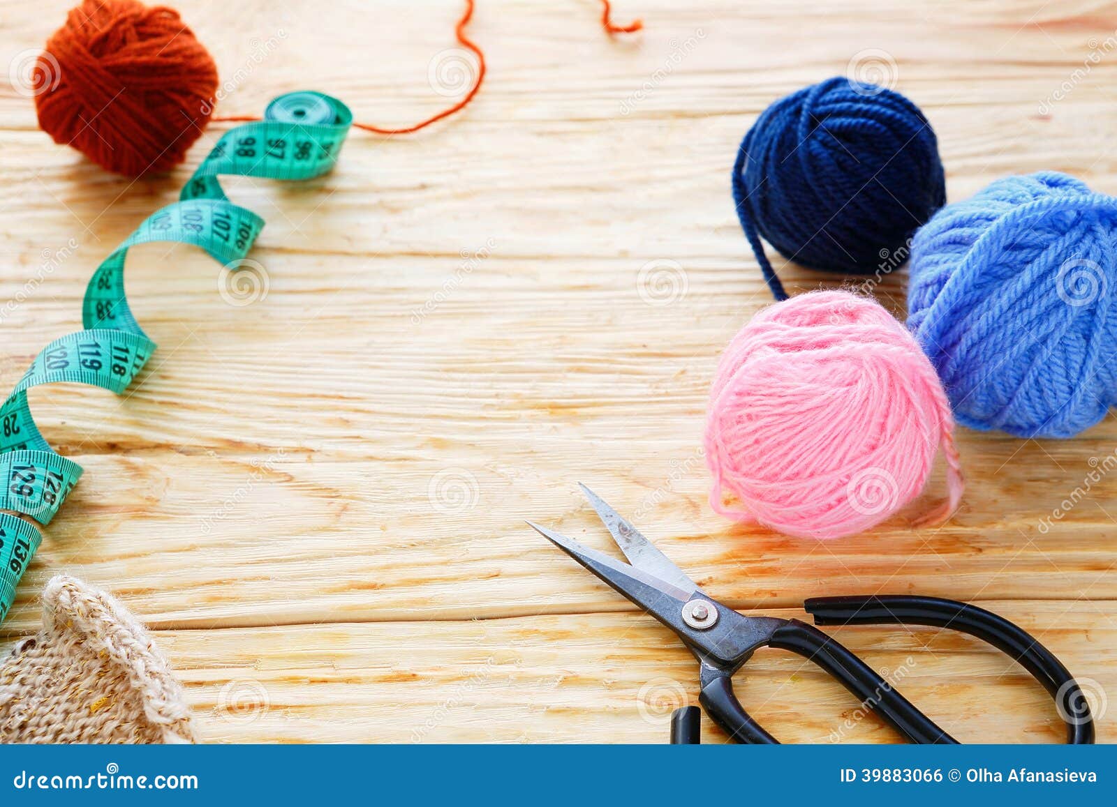 Colored Woolen Thread on Boards Stock Photo - Image of blue, soft: 39883066