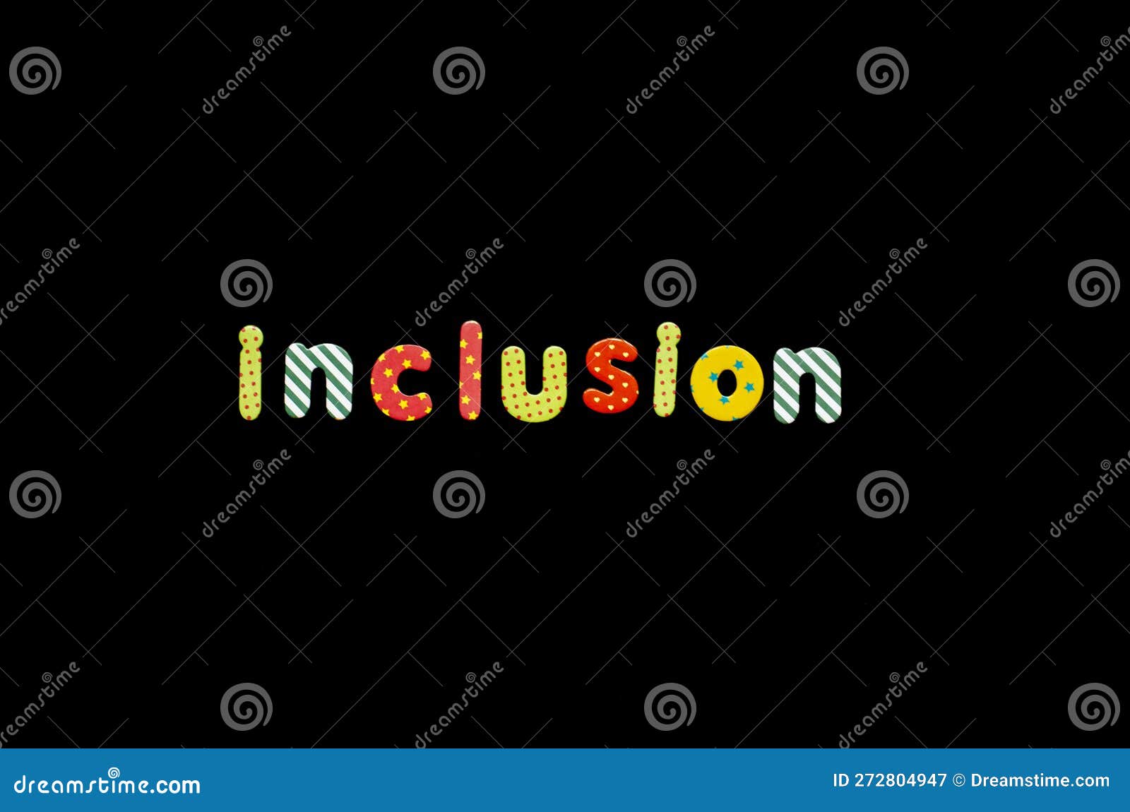 Colored Word Inclusion on Blackboard. Stock Image - Image of equality ...