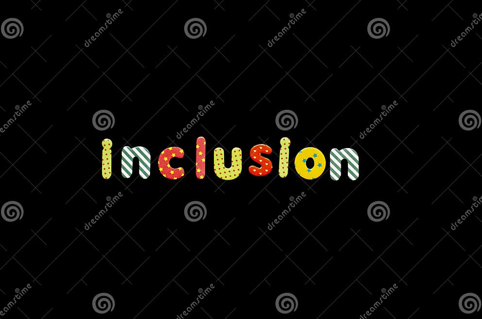 Colored Word Inclusion on Blackboard. Stock Image - Image of equality ...