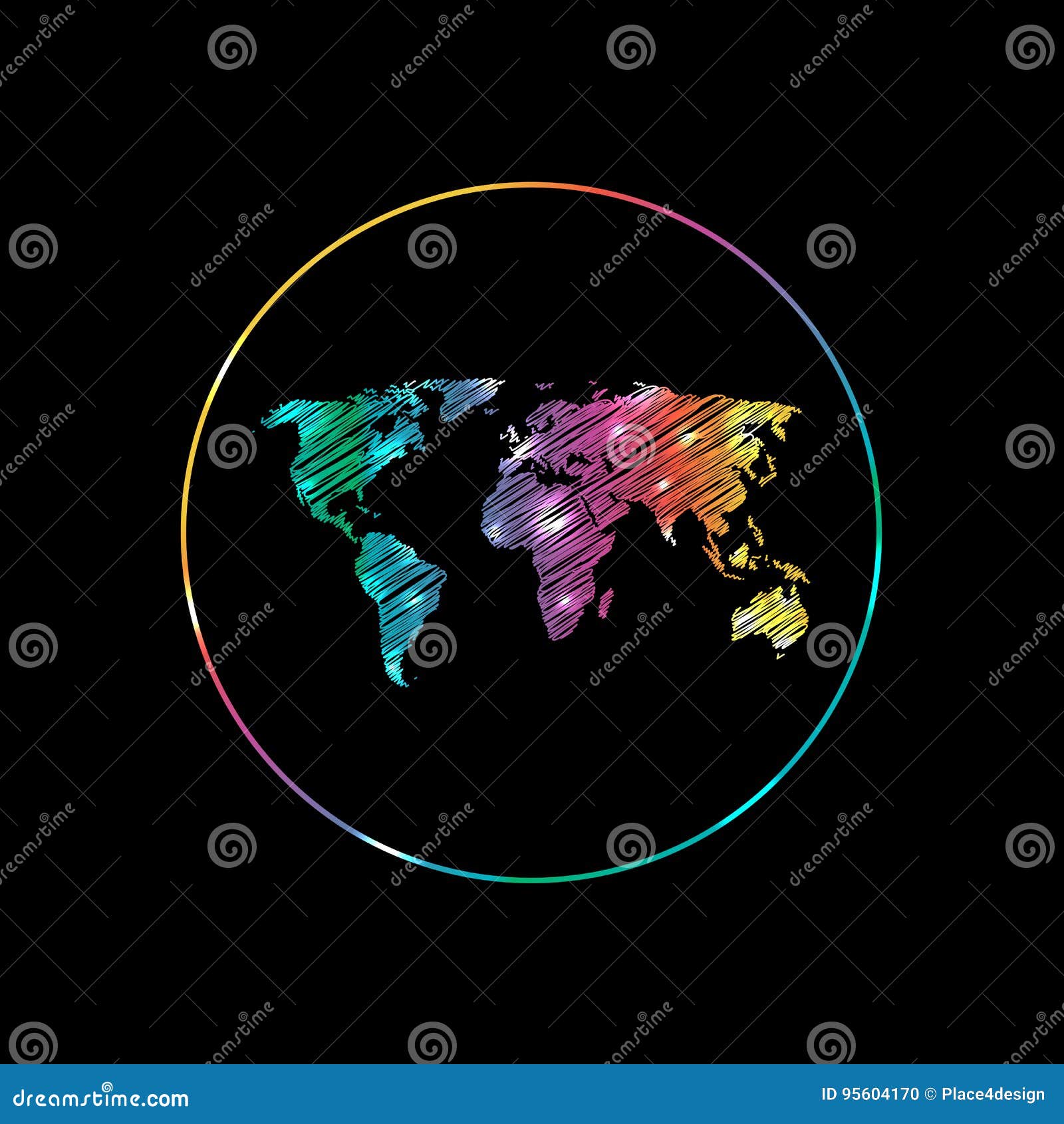 Colored word map stock illustration. Illustration of business - 95604170