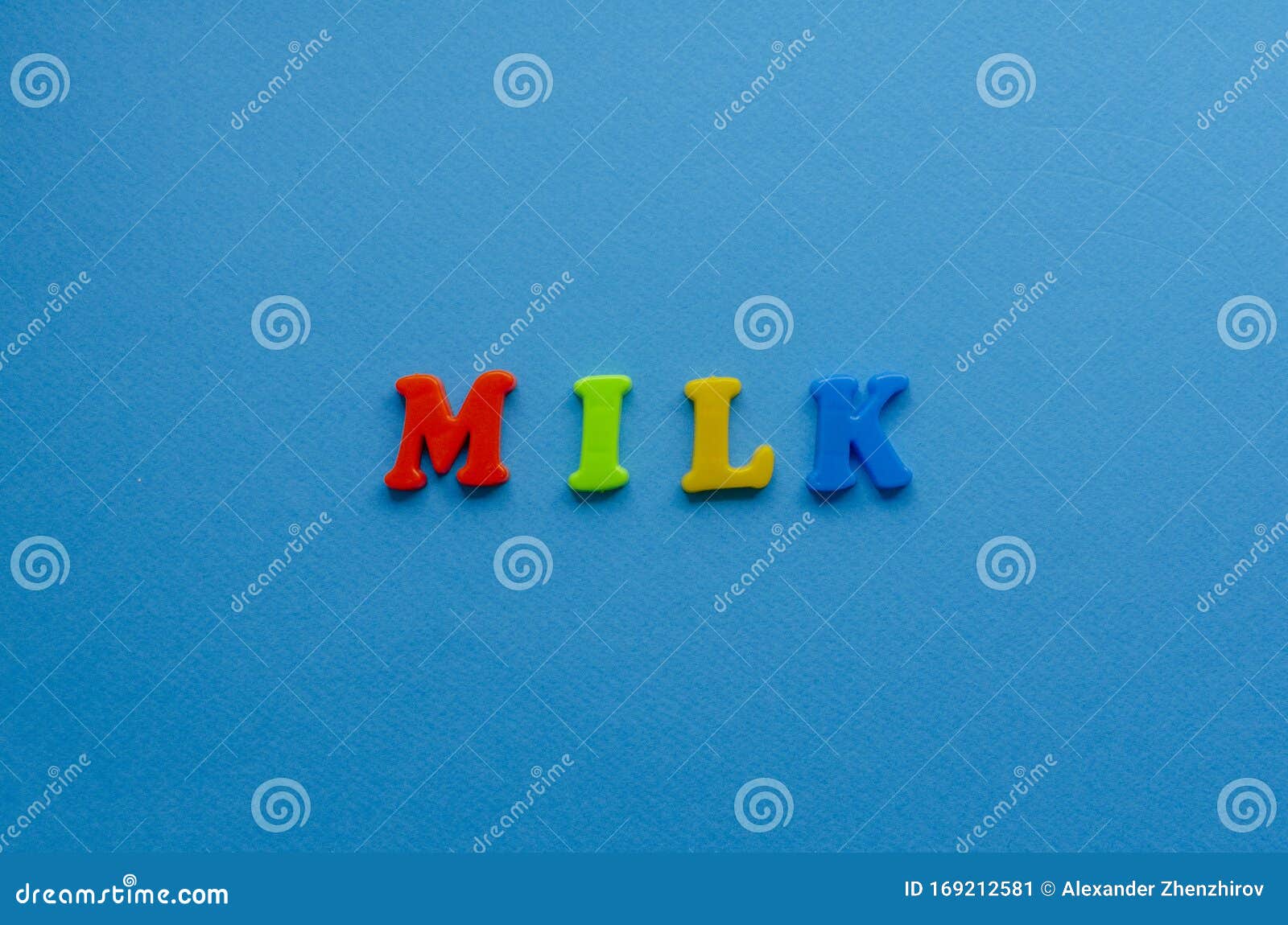 Colored Word `milk` from Plastic Magnets Stock Image - Image of plastic ...