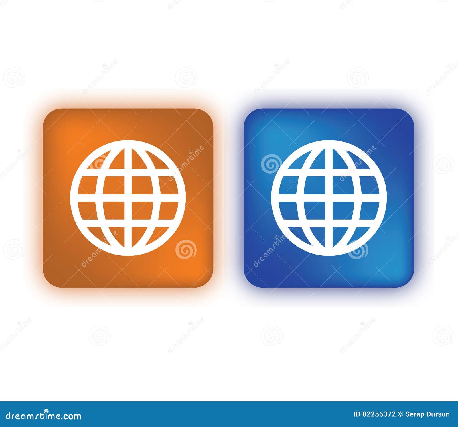 Colored World Icon Set stock illustration. Illustration of circle ...