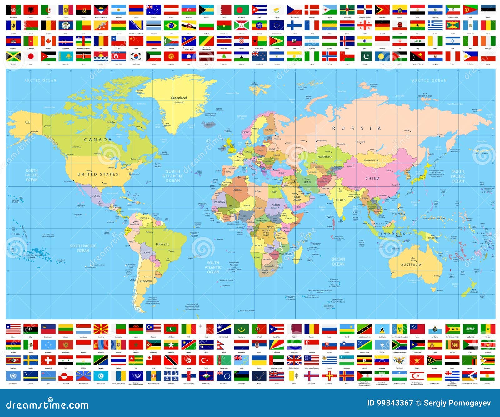 Flags Of The World Map - Map