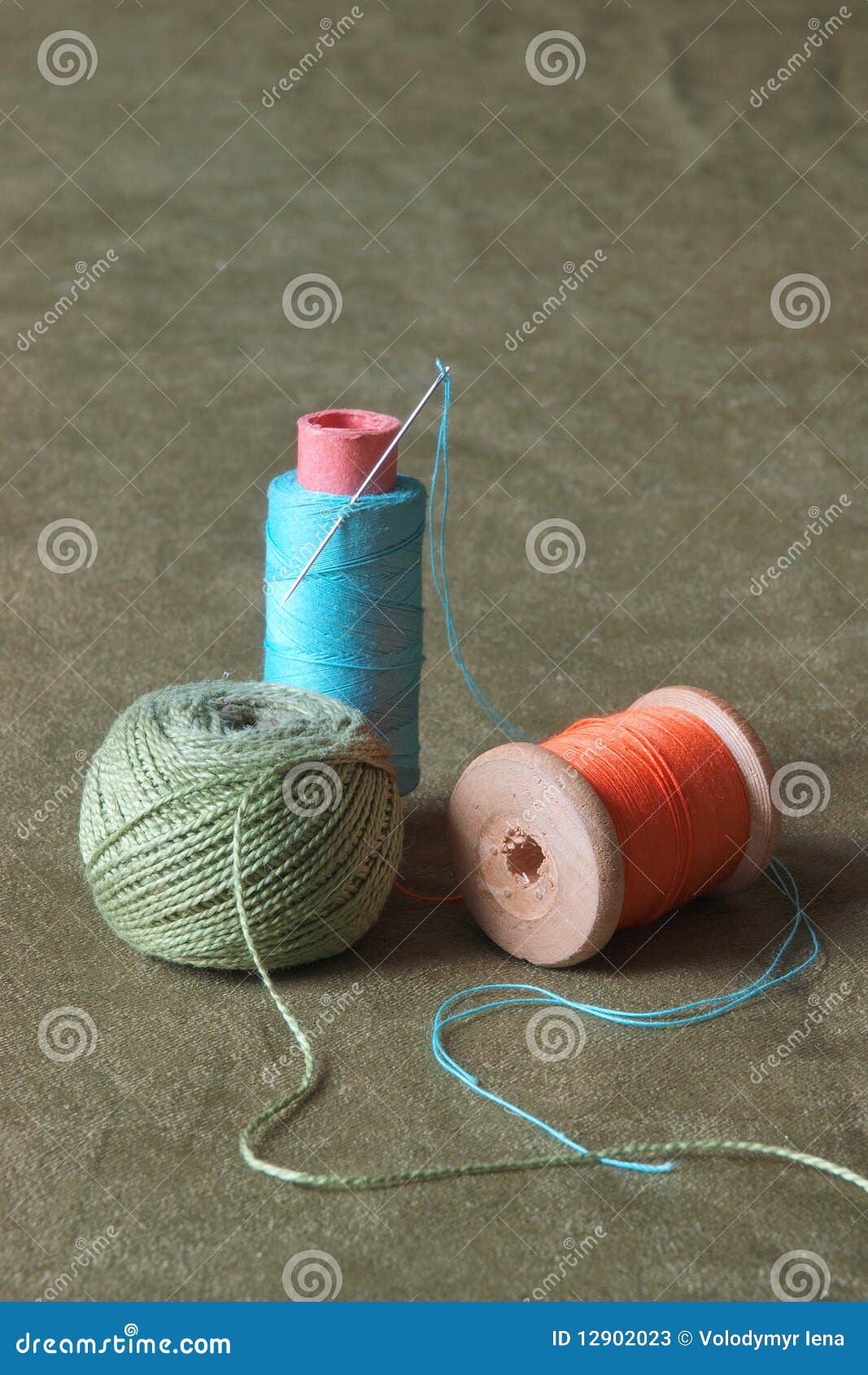 Colored yarn stock image. Image of still, colored, spools - 12902023