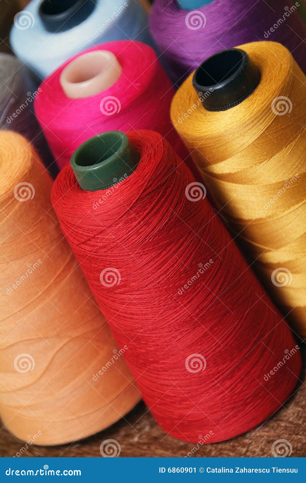 Colored yarns stock image. Image of pink, seam, sewing - 6860901