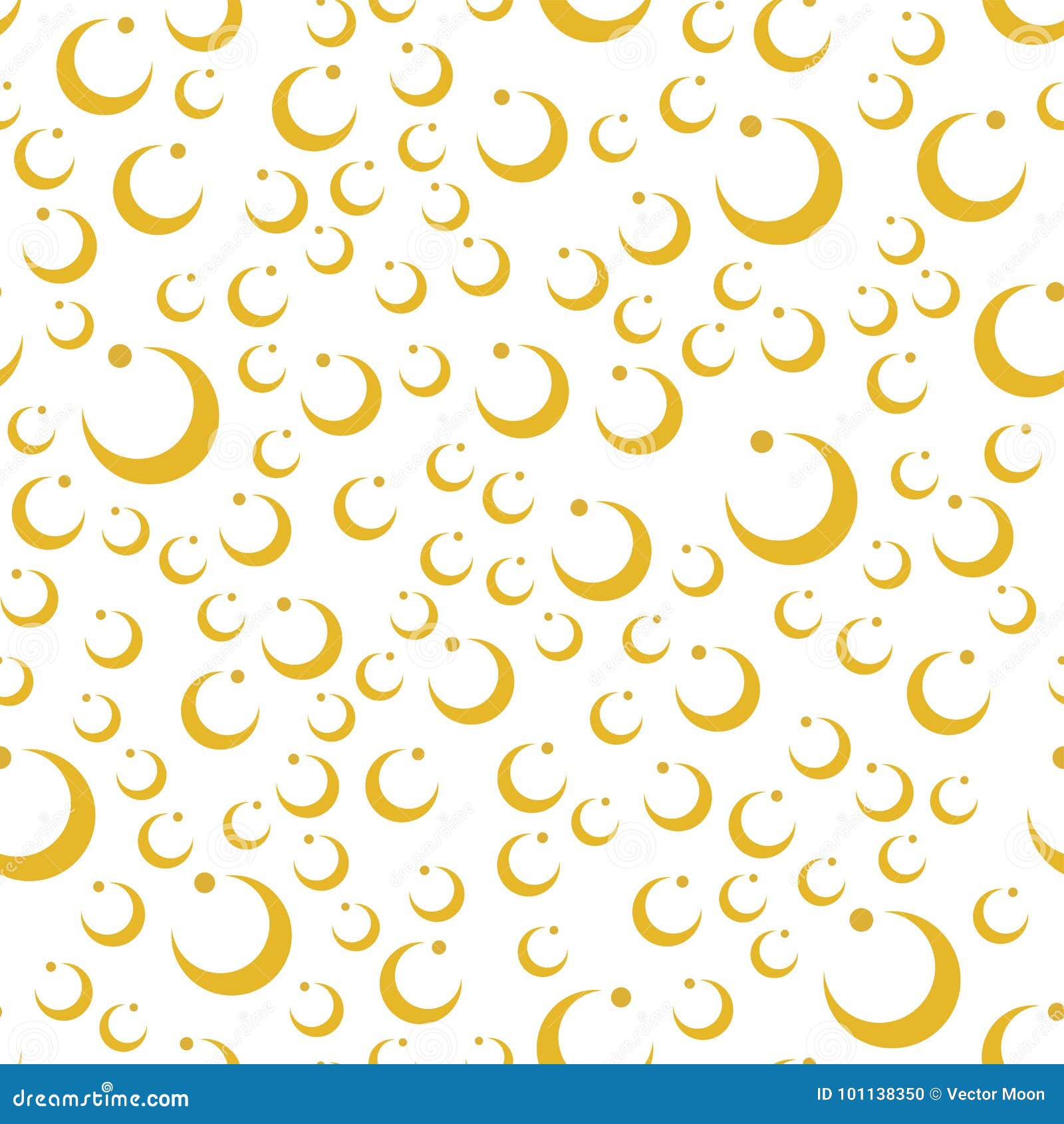 Colored Yellow Circle Seamless Pattern Shape Art Geometric Graphic ...