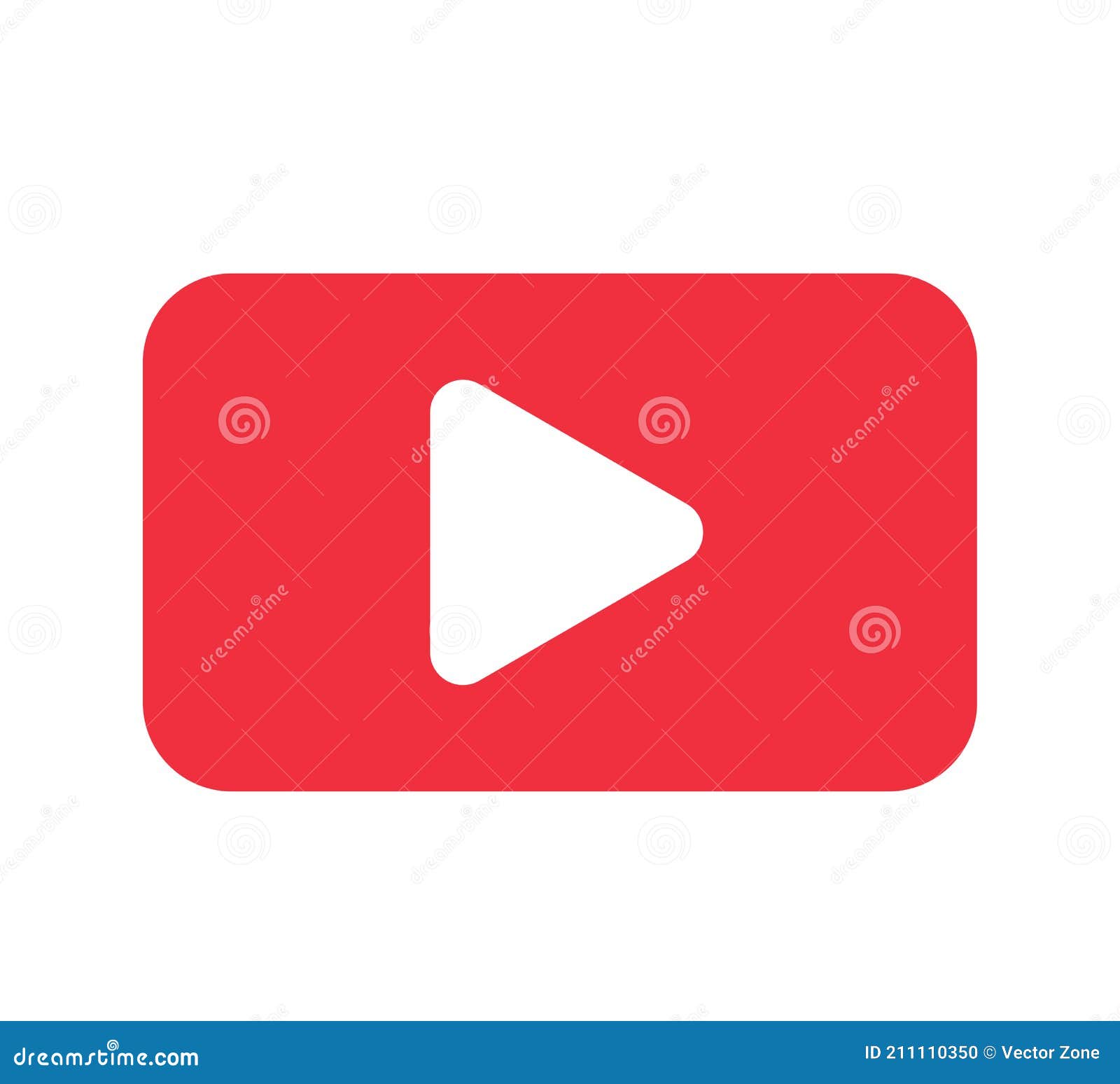 Colored Youtube logo icon editorial image. Illustration of vector ...
