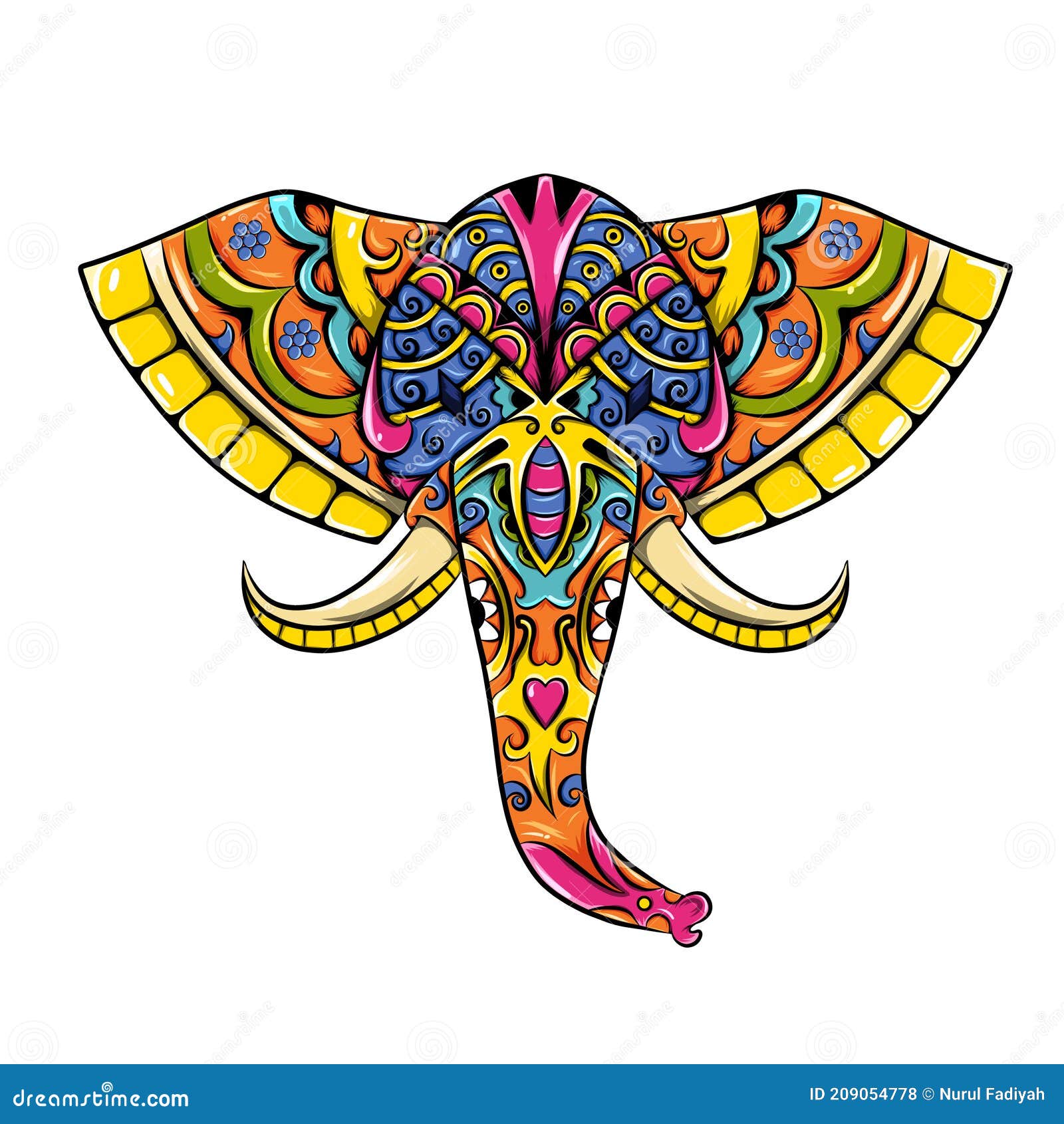 Zentangle Of Head Fox Realistic Drawing Vector Illustration ...