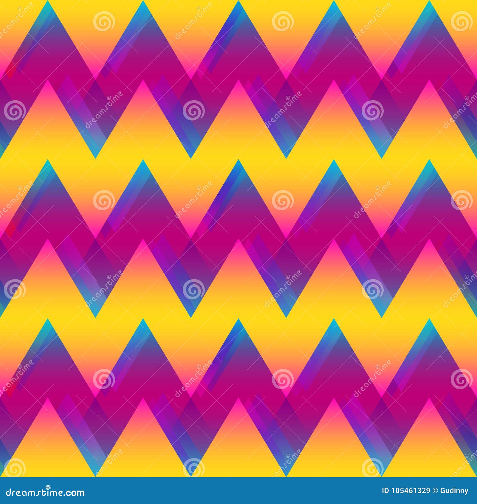 Colored Zigzag Seamless Pattern Stock Vector - Illustration of ...