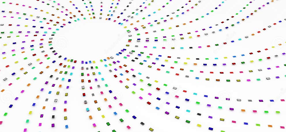Coloree Los Email Que Convergen Stock de ilustración - Ilustración de ...