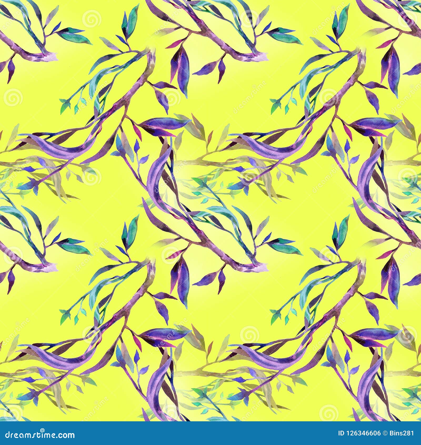 Colores Amarillos Y Violetas En Modelo Stock de ilustración ...