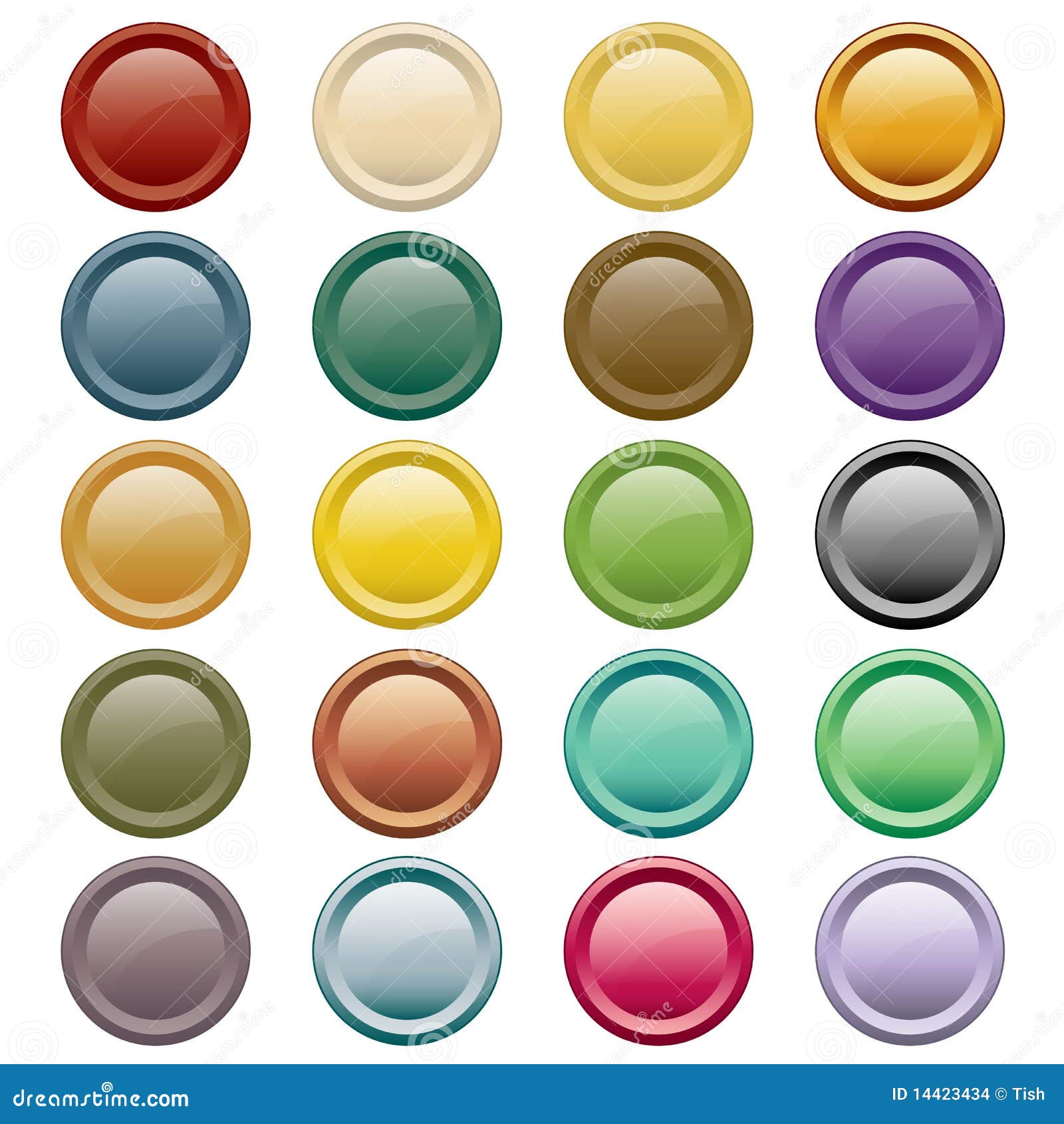 Colores Clasificados Botones Del Web Ilustración del Vector ...