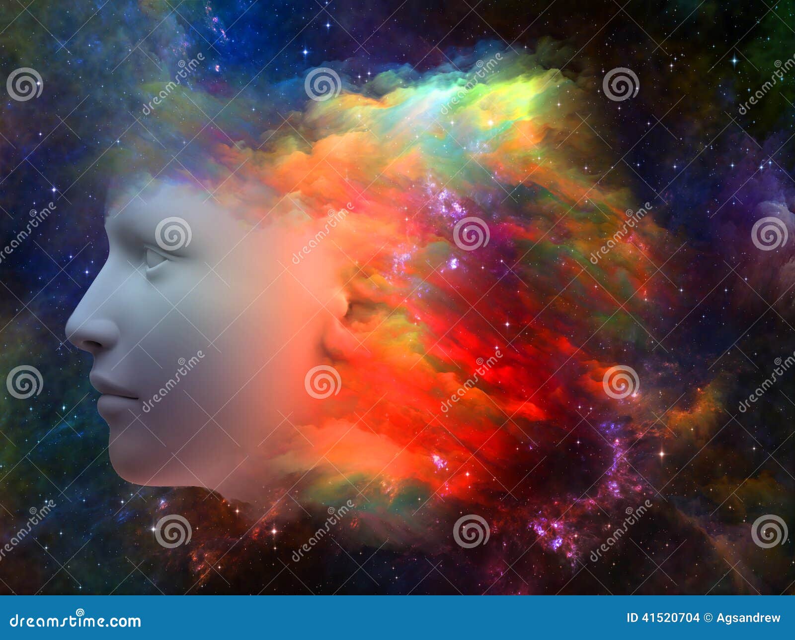 Colores de la mente stock de ilustración. Ilustración de alma - 41520704