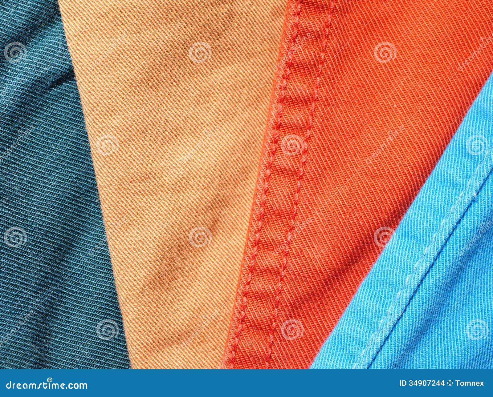 Colores Del Dril De Algodón Foto de archivo - Imagen de diferente ...