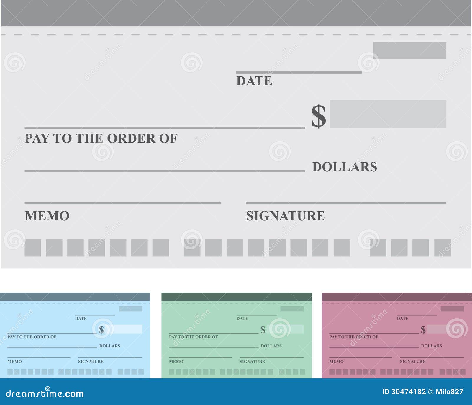 Colores Del Talonario De Cheques Ilustración del Vector - Ilustración ...