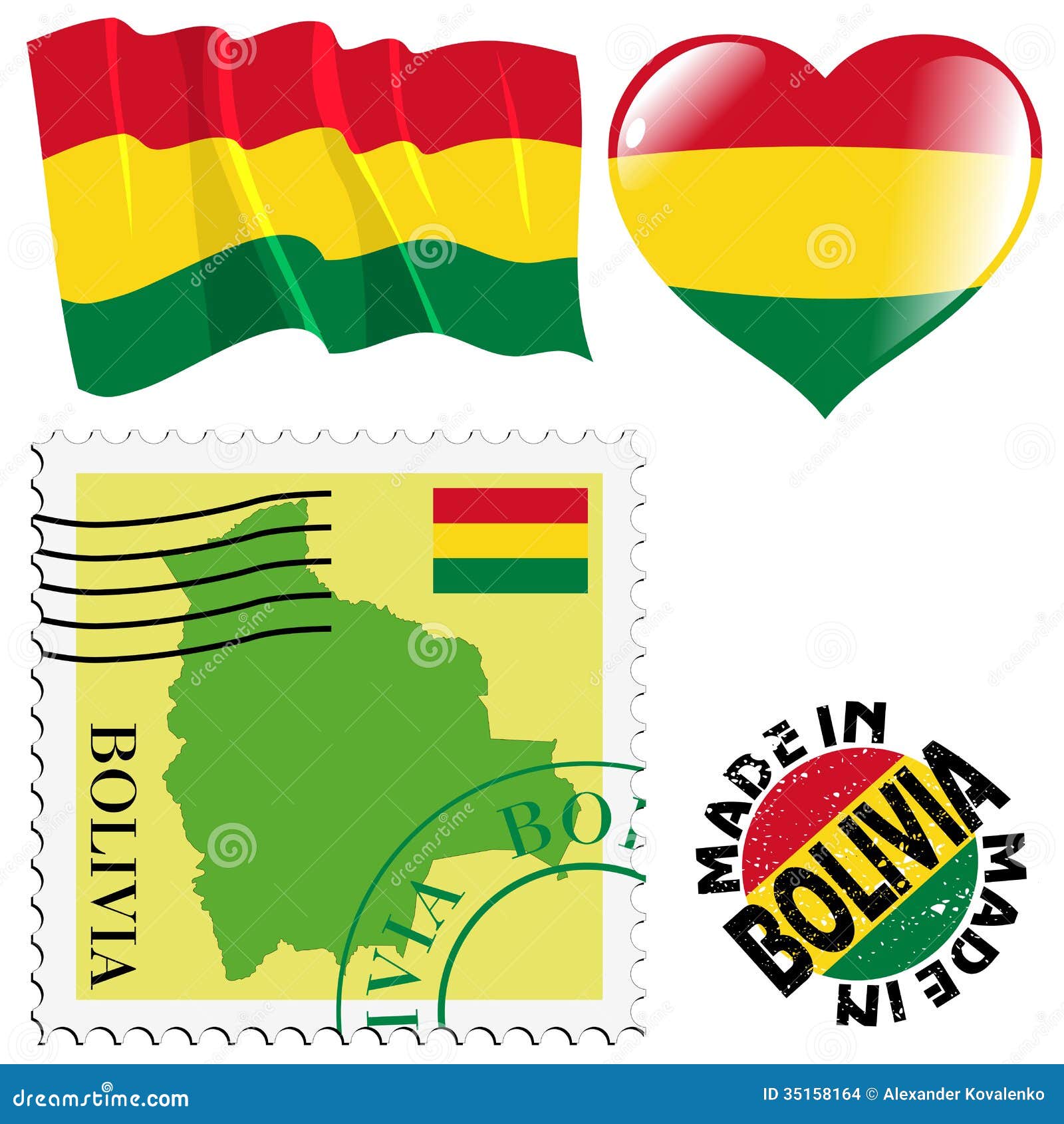 Colores Nacionales De Bolivia Ilustración del Vector - Ilustración de ...