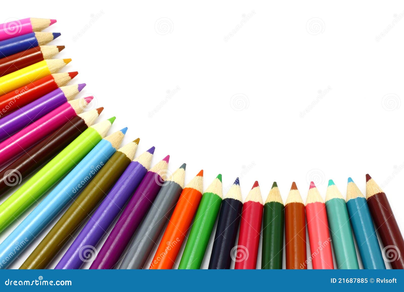 Colorez les crayons image stock. Image du peinture, lumineux - 21687885