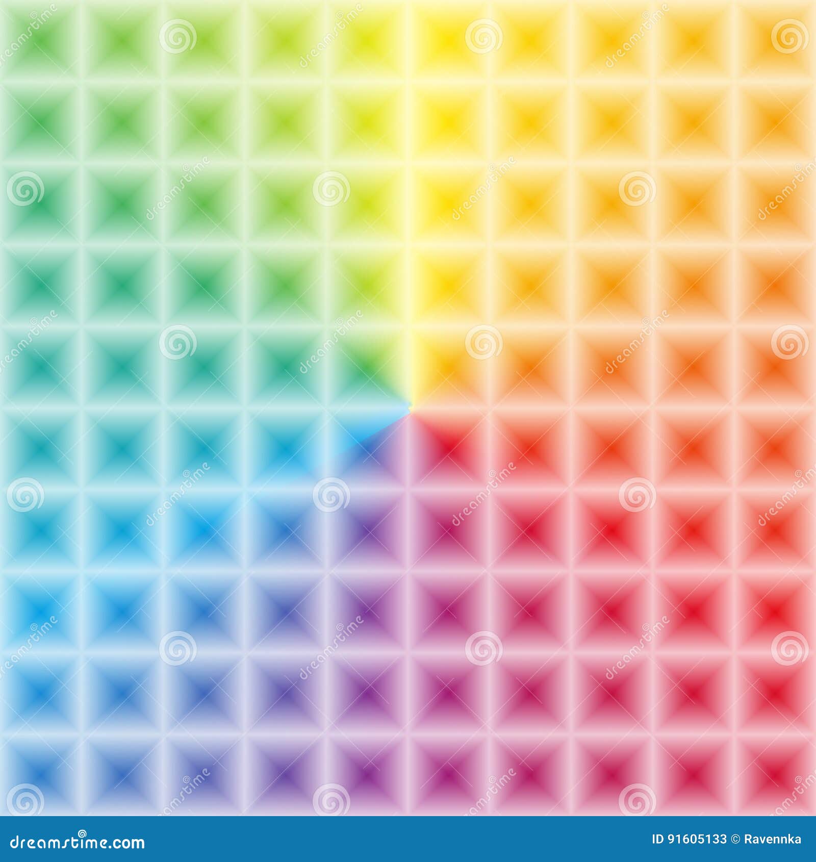 Colorfoul Rainbow Gradient with 3d Illusion Effect Square Light Stock ...